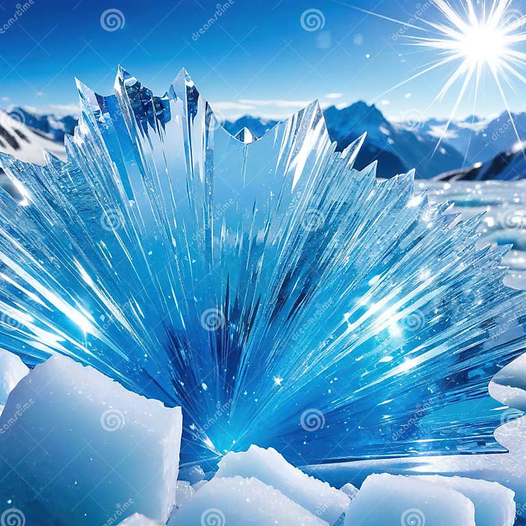 Anime Ice Background Ure Explosion Fragmentation Mashed Stock ...
