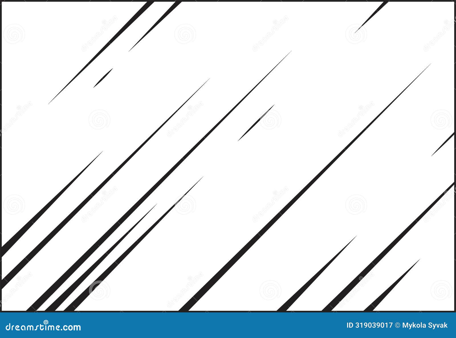 Anime and Manga Speed Action Lines Frame Stock Vector - Illustration of ...
