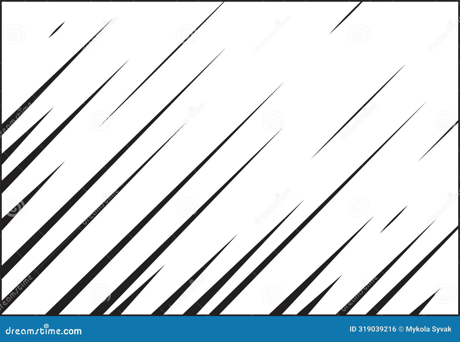 Anime and Manga Speed Action Lines Frame Stock Vector - Illustration of ...