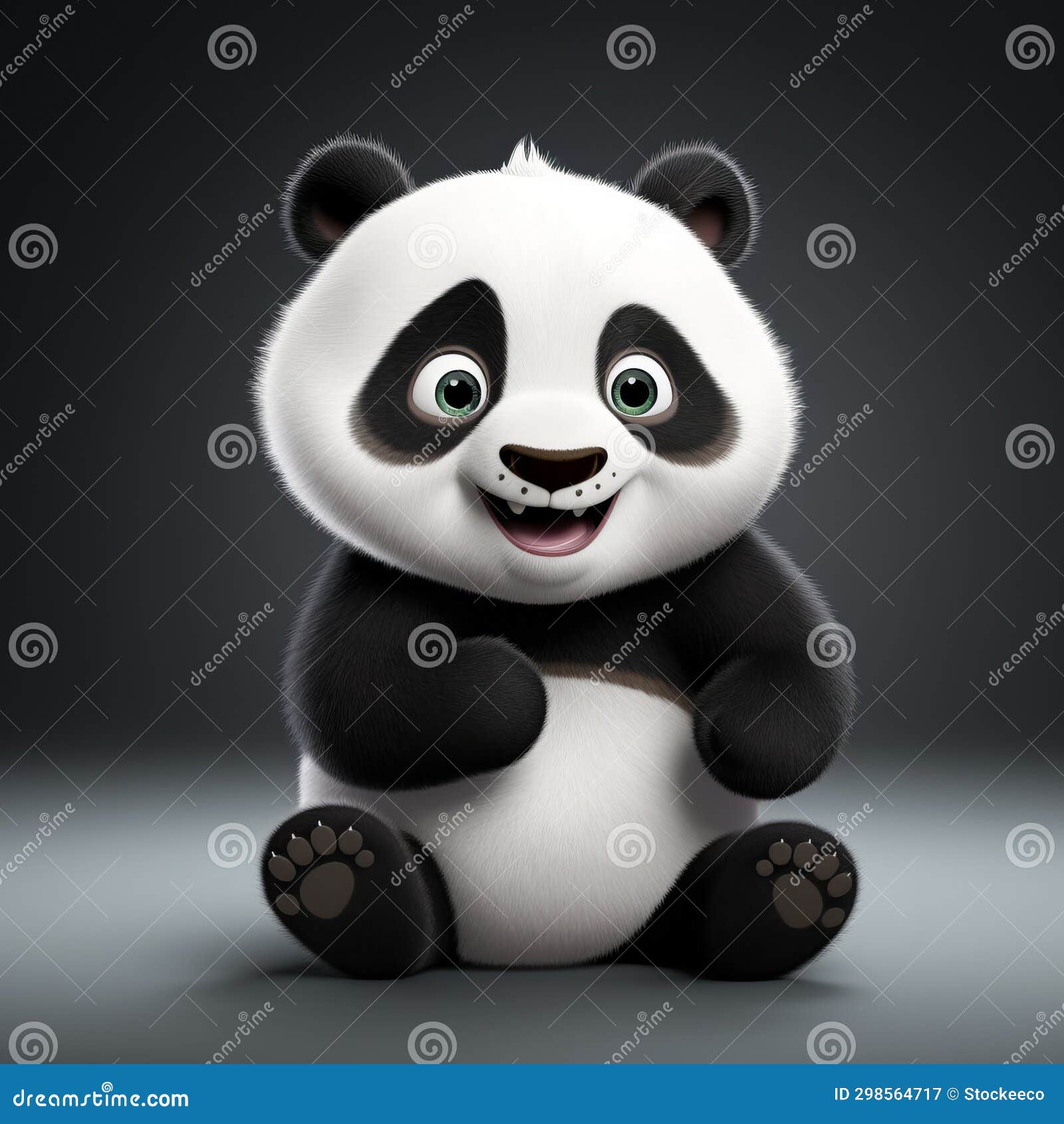 Realistic Chiaroscuro Panda Cartoon Wallpaper Inspired by Tiago Hoisel ...