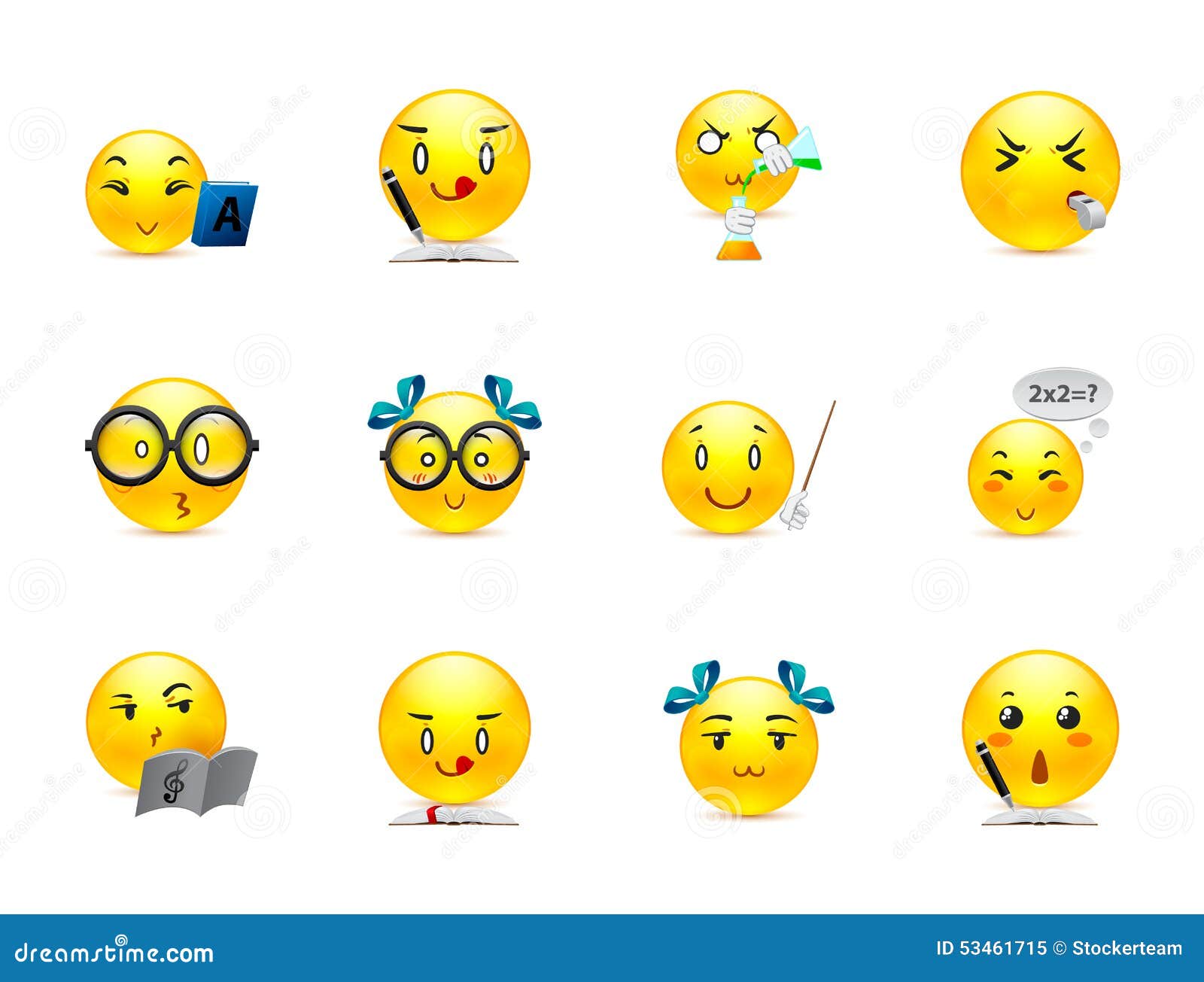 Anime Emoticons That Play Stock Photography | CartoonDealer.com #53461652