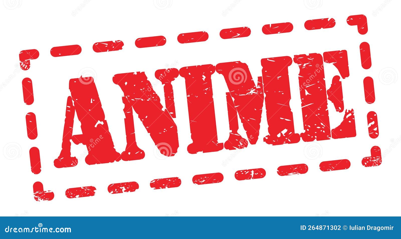 ANIME Text Written on Red Stamp Sign Stock Illustration - Illustration ...