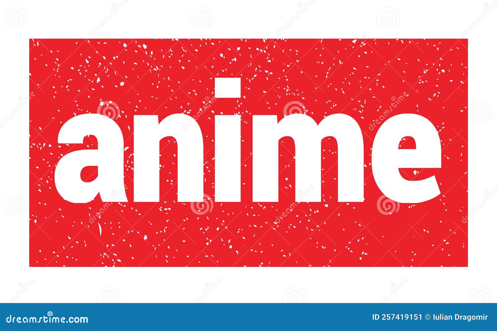 Anime Text Written on Red Stamp Sign Stock Illustration - Illustration ...