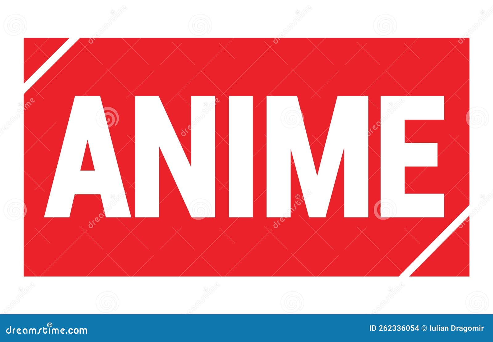 ANIME Text Written on Red Stamp Sign Stock Illustration - Illustration ...
