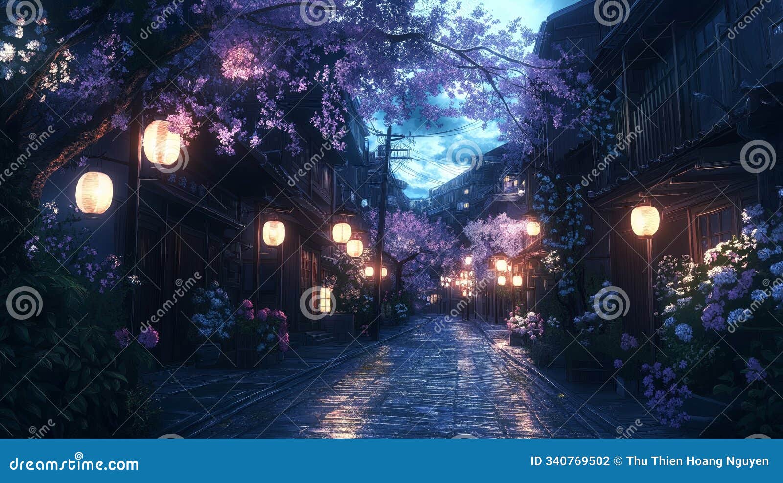 Anime theme for background stock photo. Image of view - 340769502