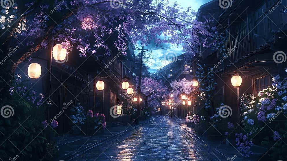 Anime theme for background stock photo. Image of view - 340769502