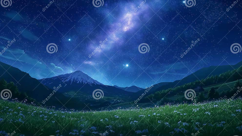 Anime Theme of the Background Stock Image - Image of evening, black ...