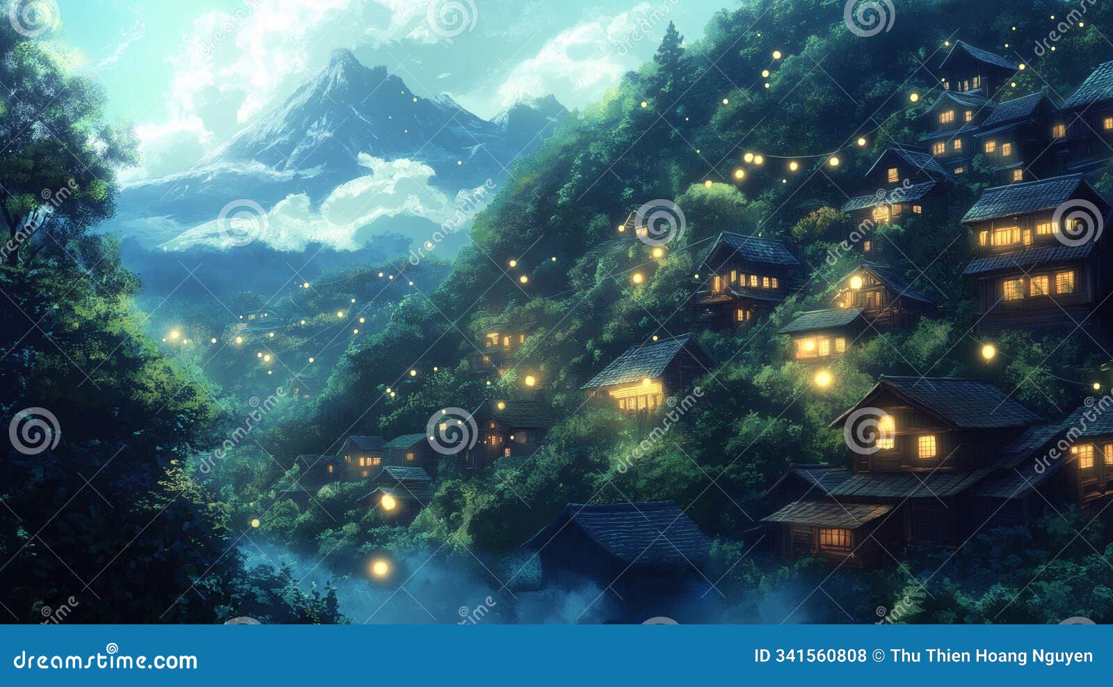 Anime theme for wallpaper stock photo. Image of house - 341560808