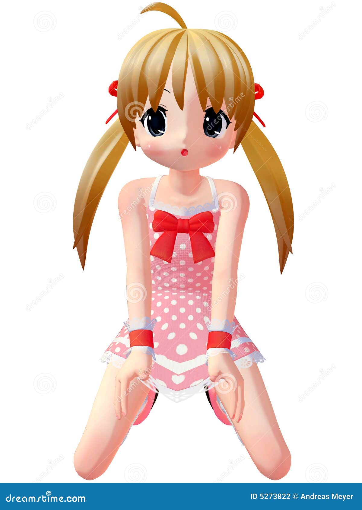 Anime Toon Girl stock illustration. Illustration of female - 5273822