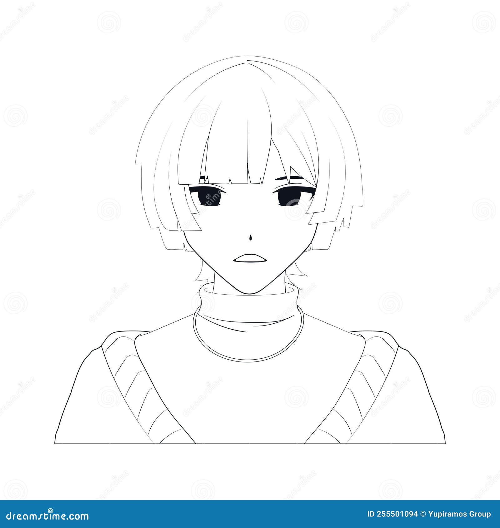 Anime young man stock vector. Illustration of anime - 255501094