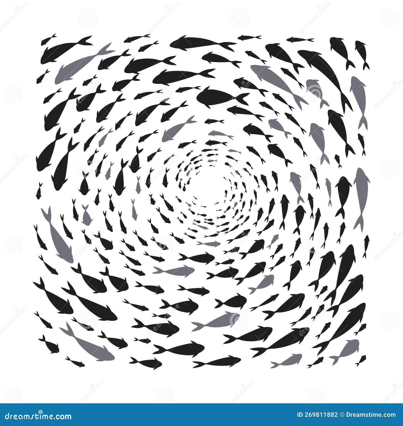 Animal Flock Fish. School of Fish. Logo Template Design Stock Vector ...