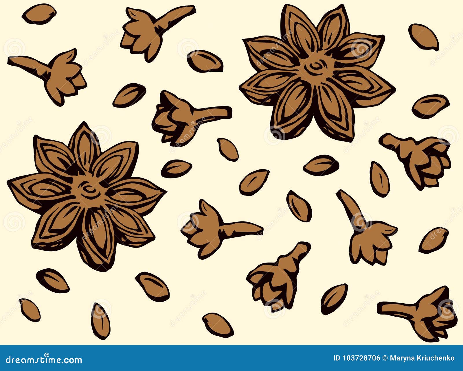 Anis Desenho do vetor ilustração do vetor. Ilustração de fruta - 103728706