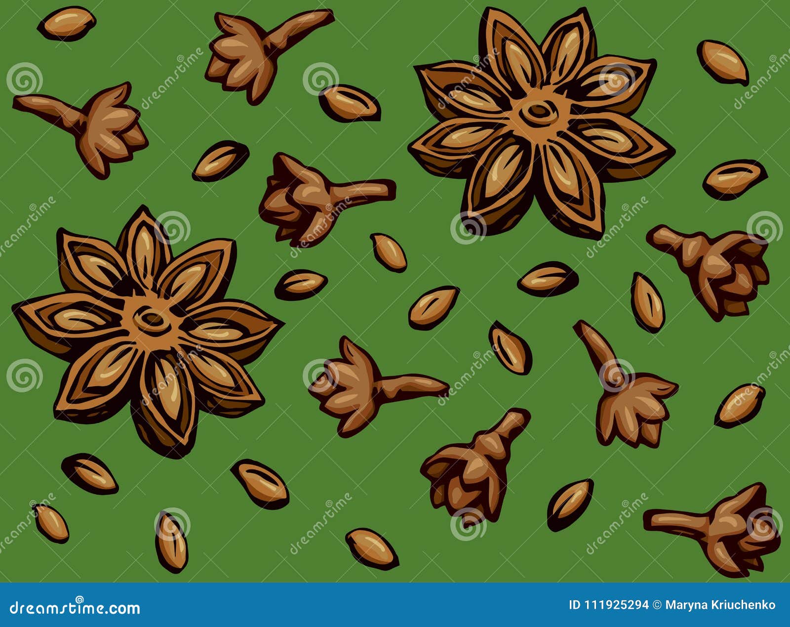 Anis Desenho do vetor ilustração do vetor. Ilustração de oferta - 111925294