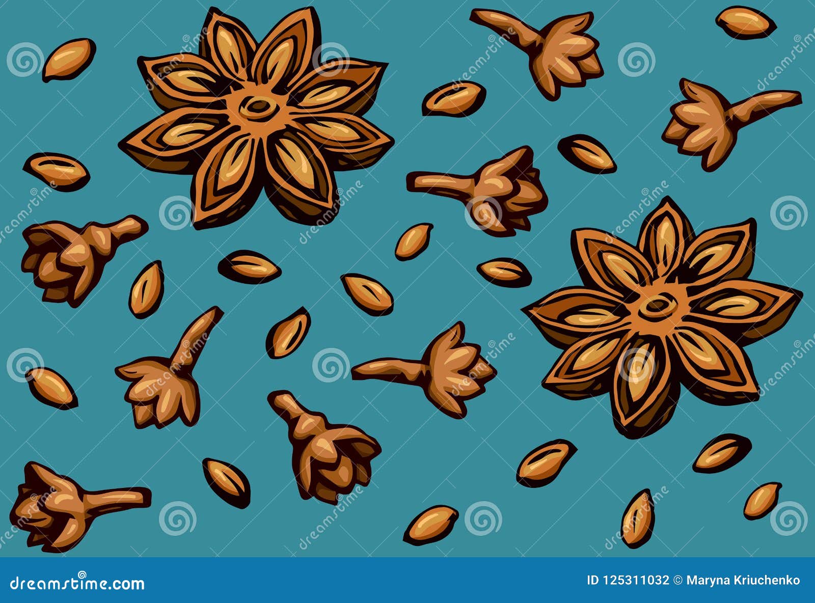 Anis Desenho do vetor ilustração do vetor. Ilustração de gosto - 125311032