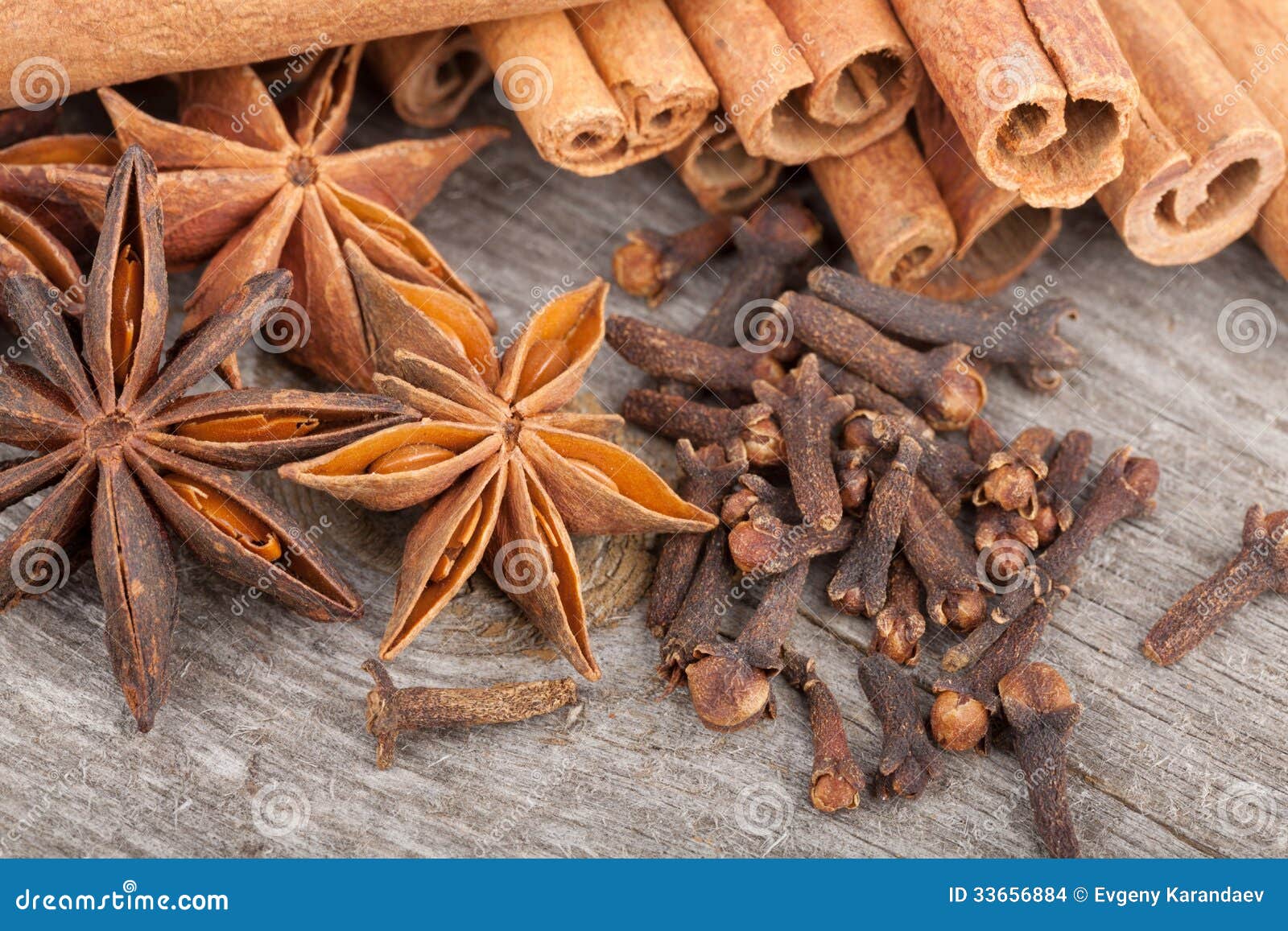 Anise, Cinnamon and Clove Spices Stock Photo - Image of care, aromatic ...