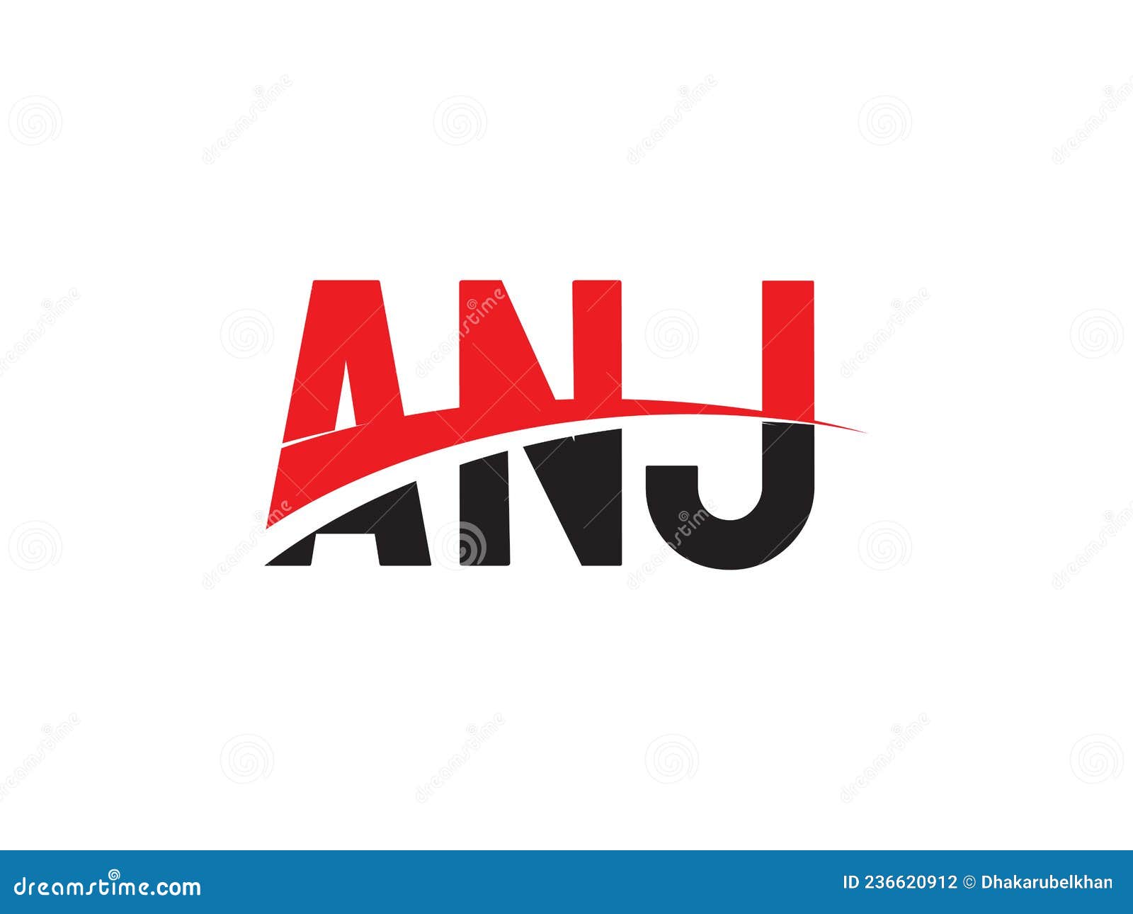 ANJ Letter Initial Logo Design Vector Illustration Stock Vector ...