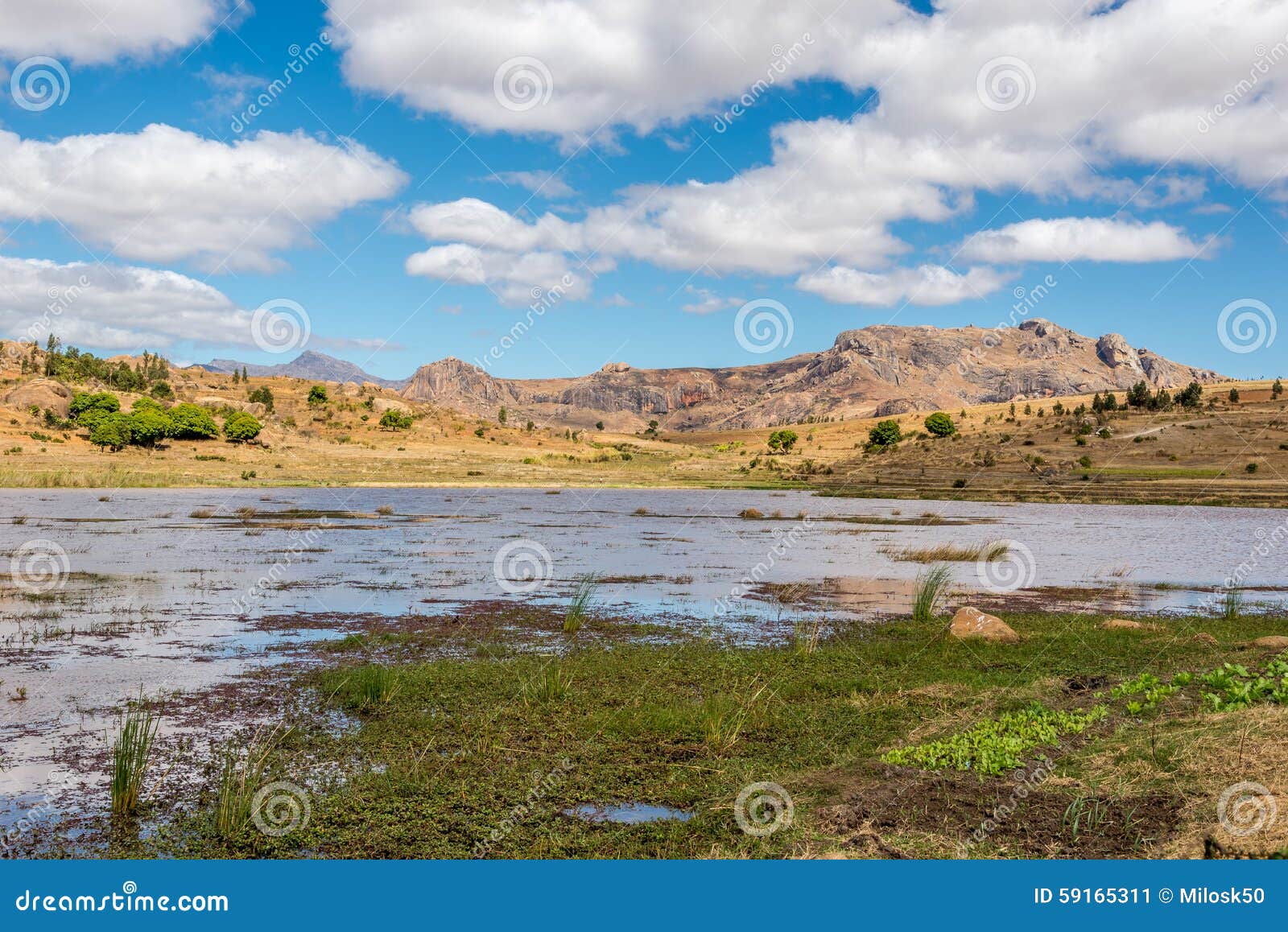 Anja - Nature Reserve of Madagascar Stock Image - Image of reflection ...
