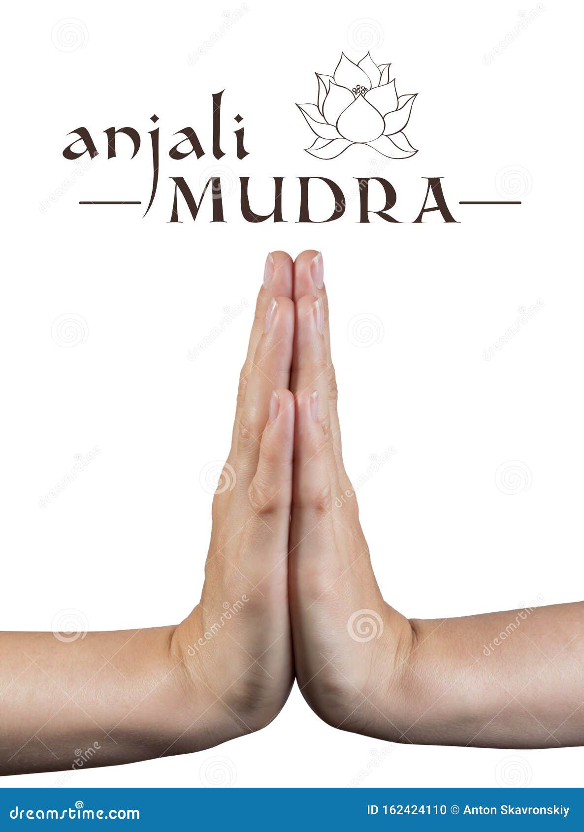 Anjali Mudra Or Or Namaste Gesture In Blue Disposable Latex Surgical ...