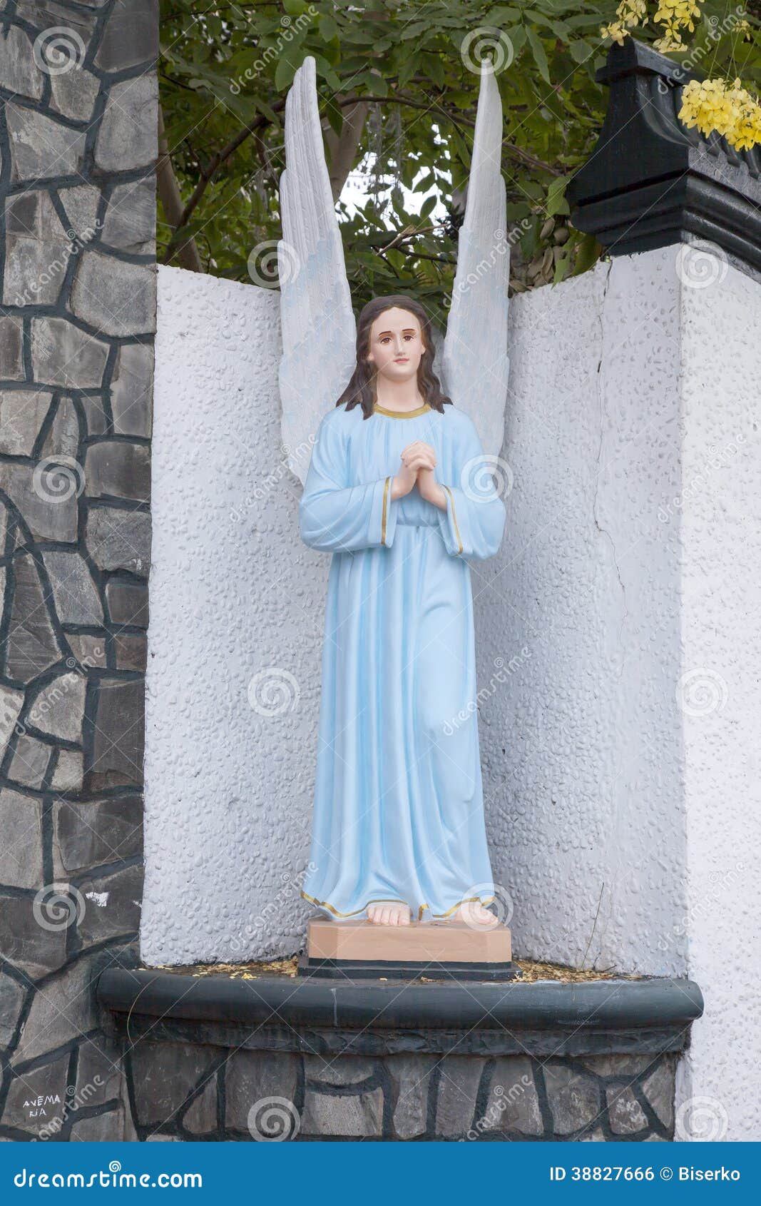 Anjo azul foto de stock. Imagem de anjos, amar, escultura - 38827666