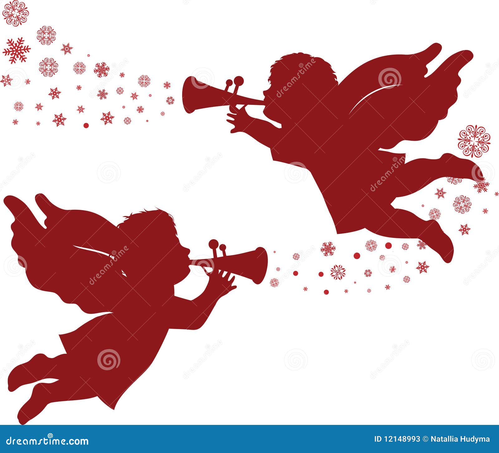 Anjos do Natal. ilustração do vetor. Ilustração de fundos - 12148993