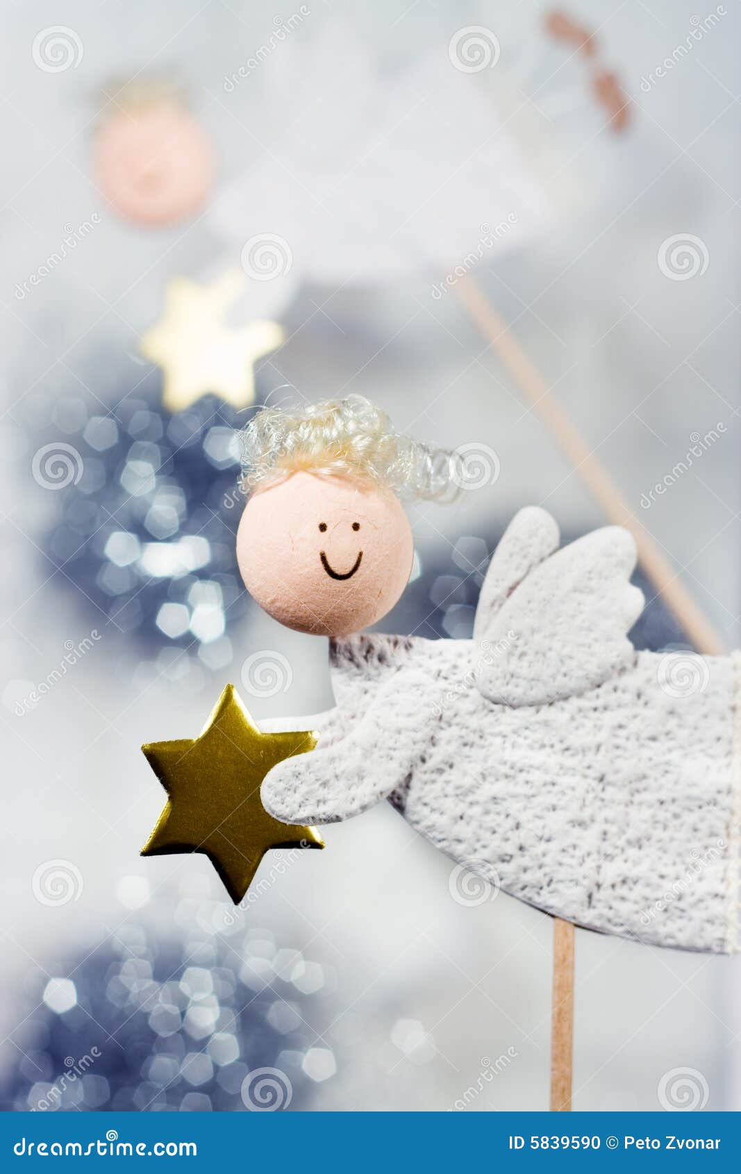 Anjos do Natal foto de stock. Imagem de decore, verde - 5839590