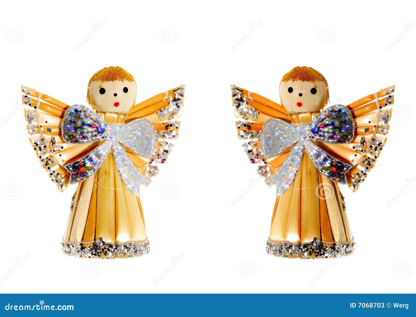 Anjos do Natal da palha imagem de stock. Imagem de tradicional - 7068703