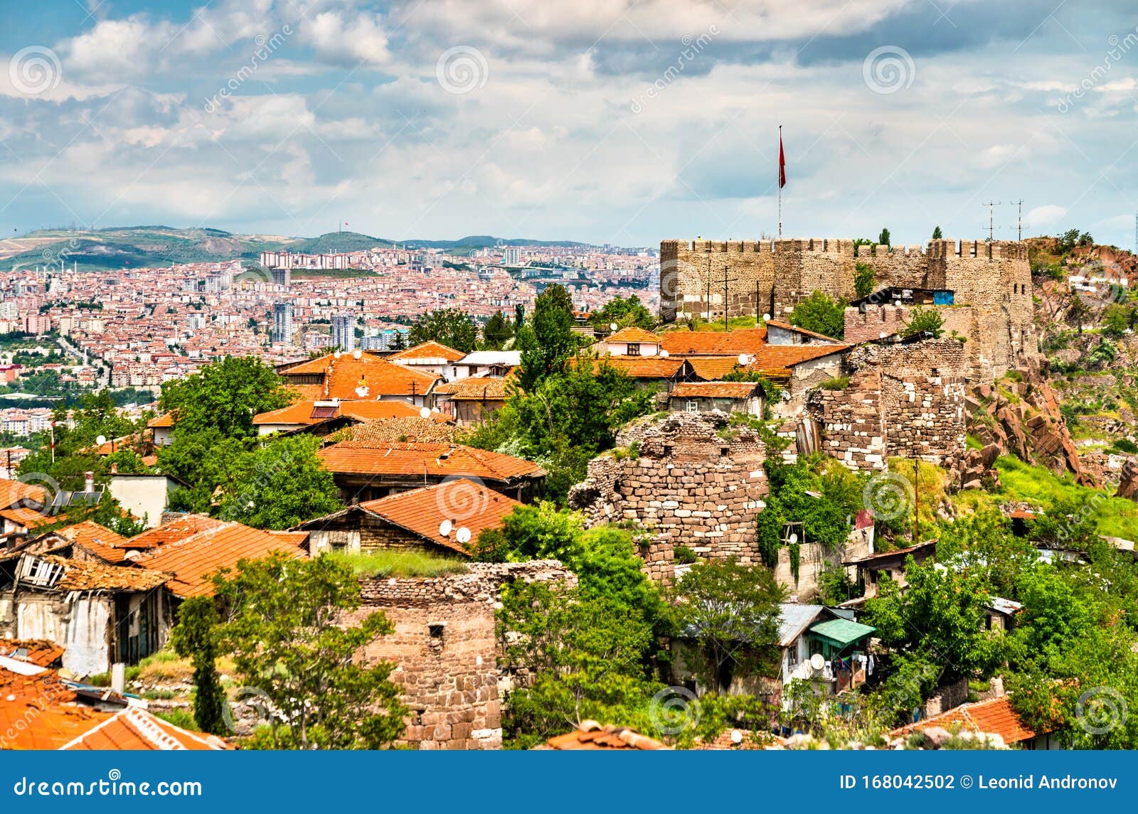 Ankara Castle, Ancient Fortifications in Turkey Stock Photo - Image of ...