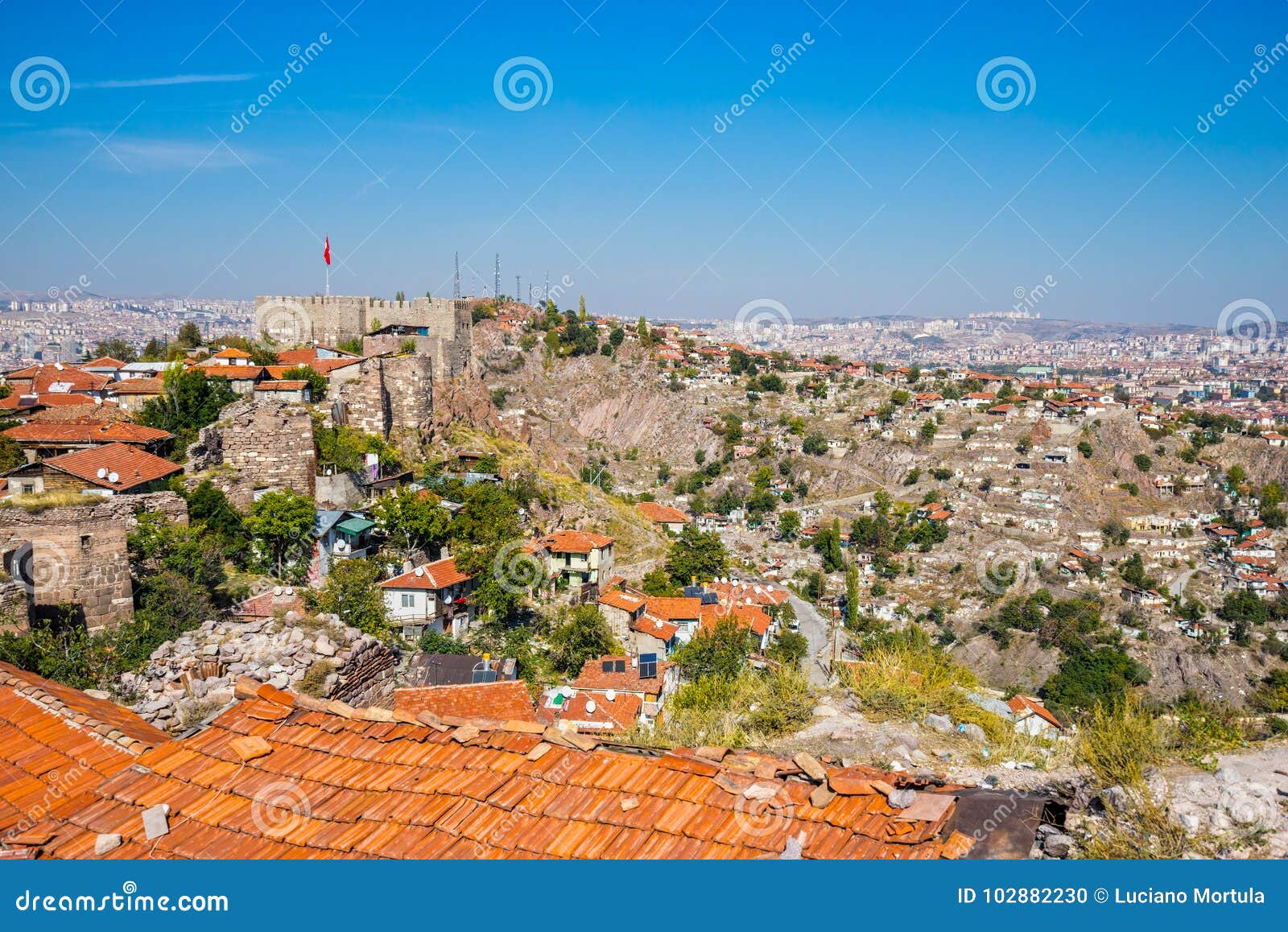 Ankara Castle, Turkey stock photo. Image of islamic - 102882230