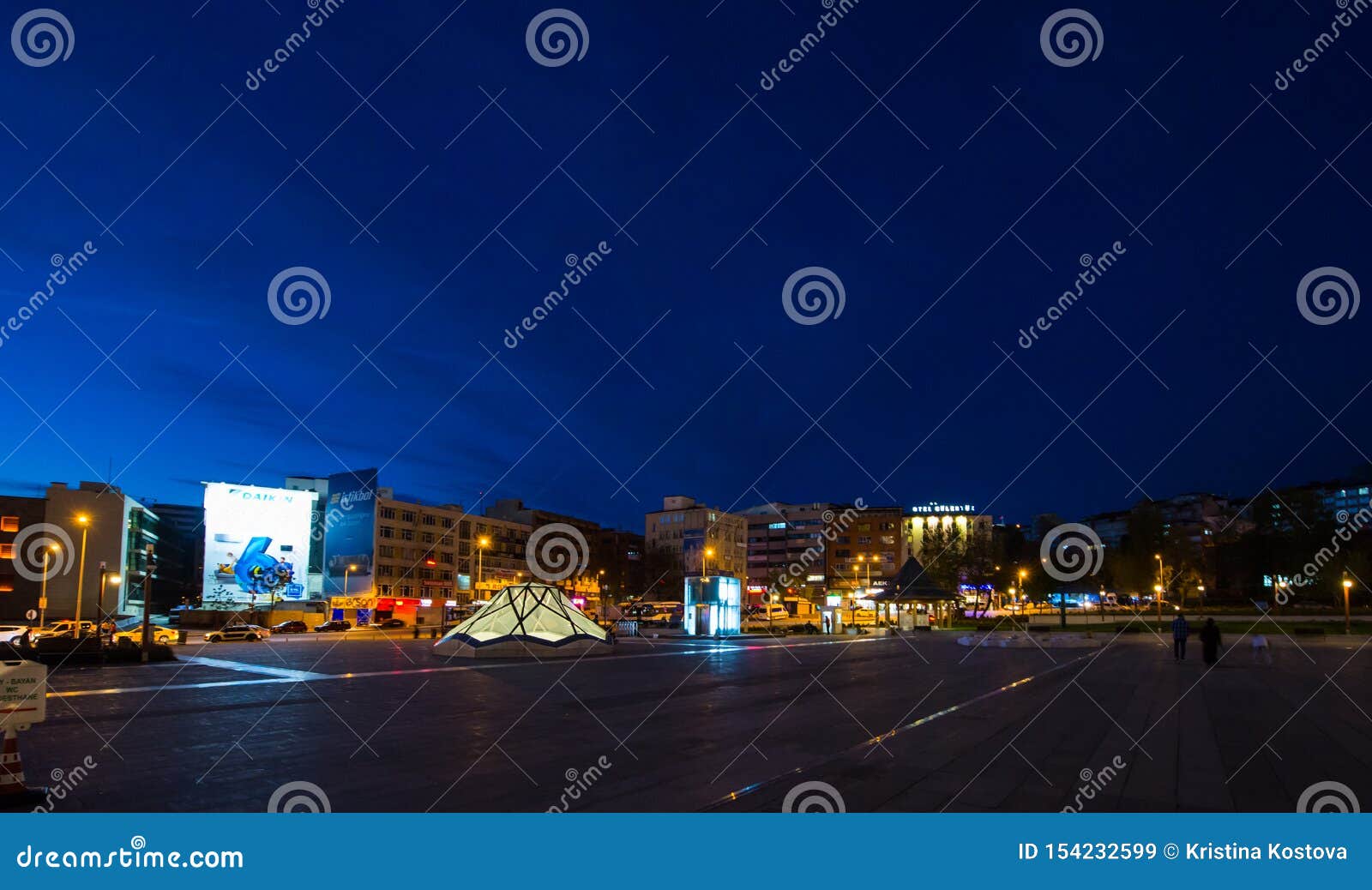 Ankara night scenery editorial stock image. Image of entertainment ...