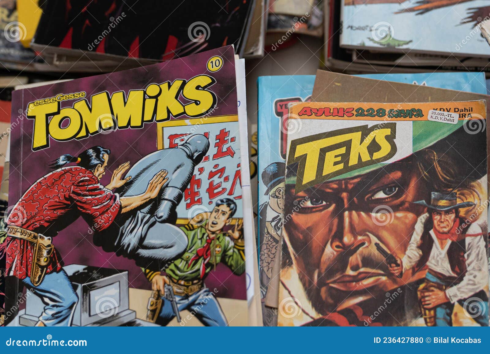 Ankara, Turkey- December 05 2021: Comic Books in a Flea Market ...