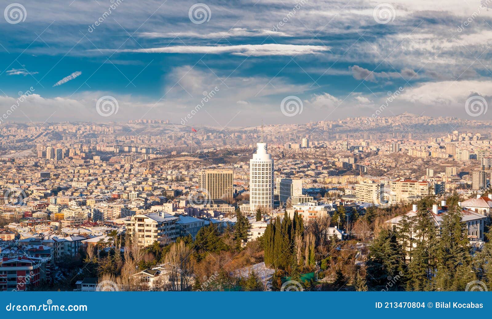 Ankara, Turkey-January 18 2020: Panoramic View of Ankara City in Winter ...