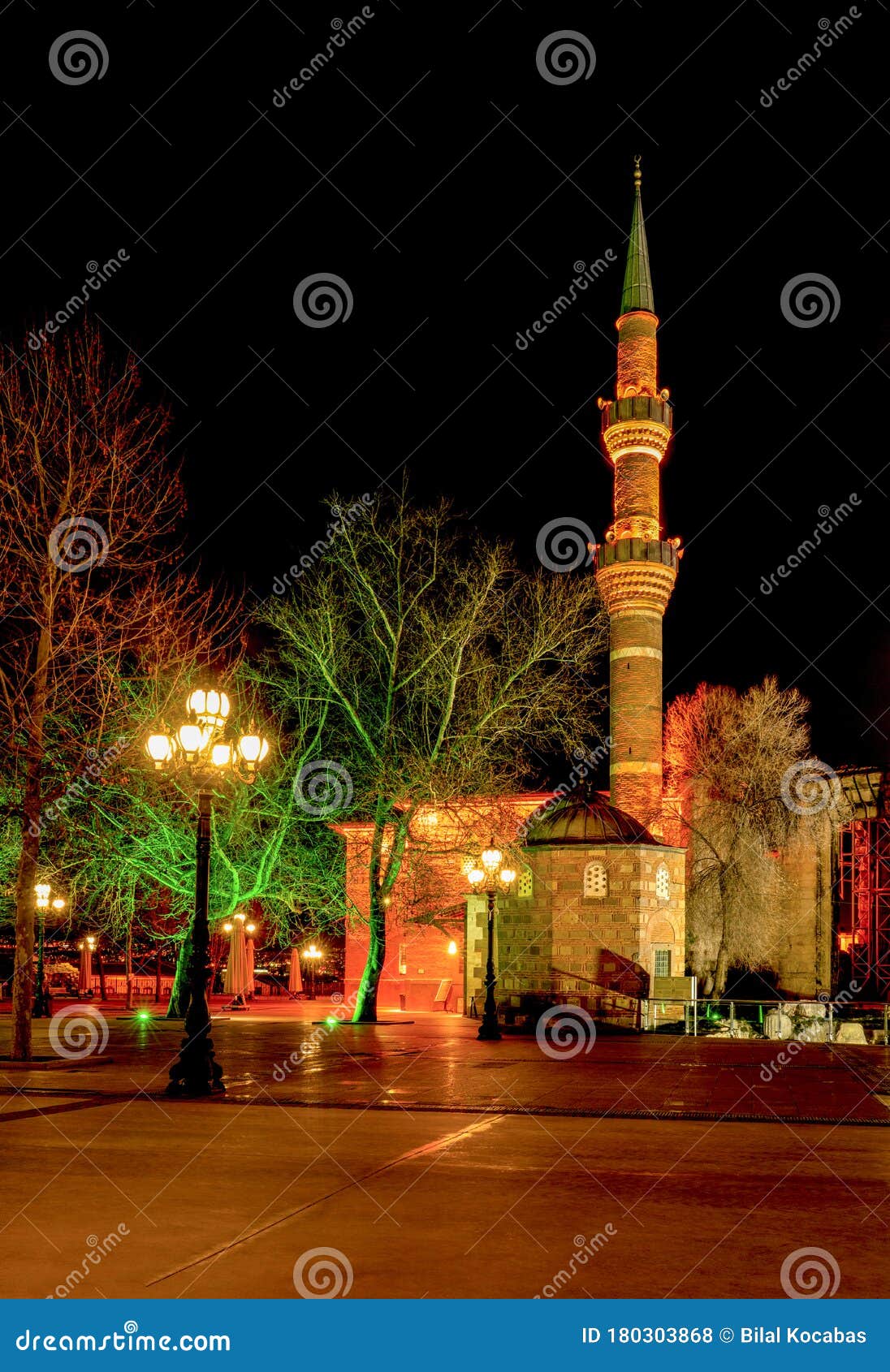 Ankara/Turkey-March 02 2019: Haci Bayram Mosque in the Night Editorial ...