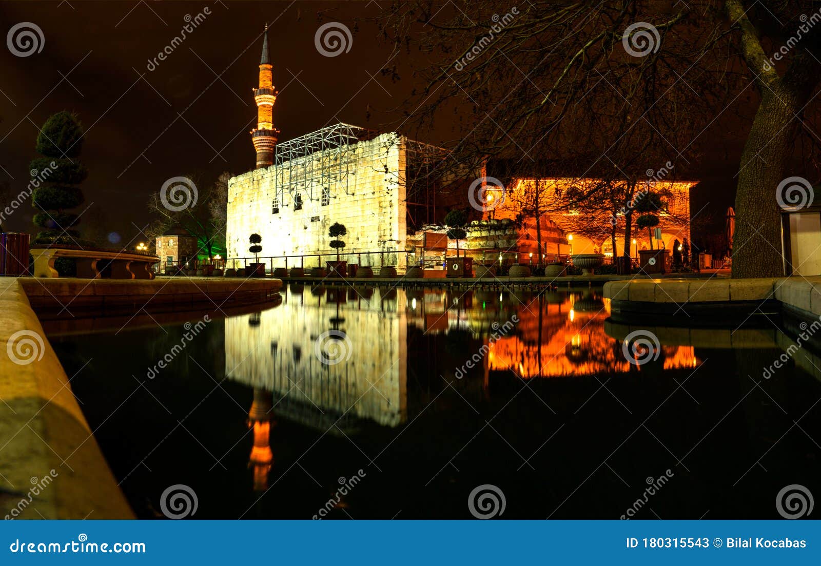 Ankara/Turkey-March 02 2019: Haci Bayram Mosque in the Night Editorial ...