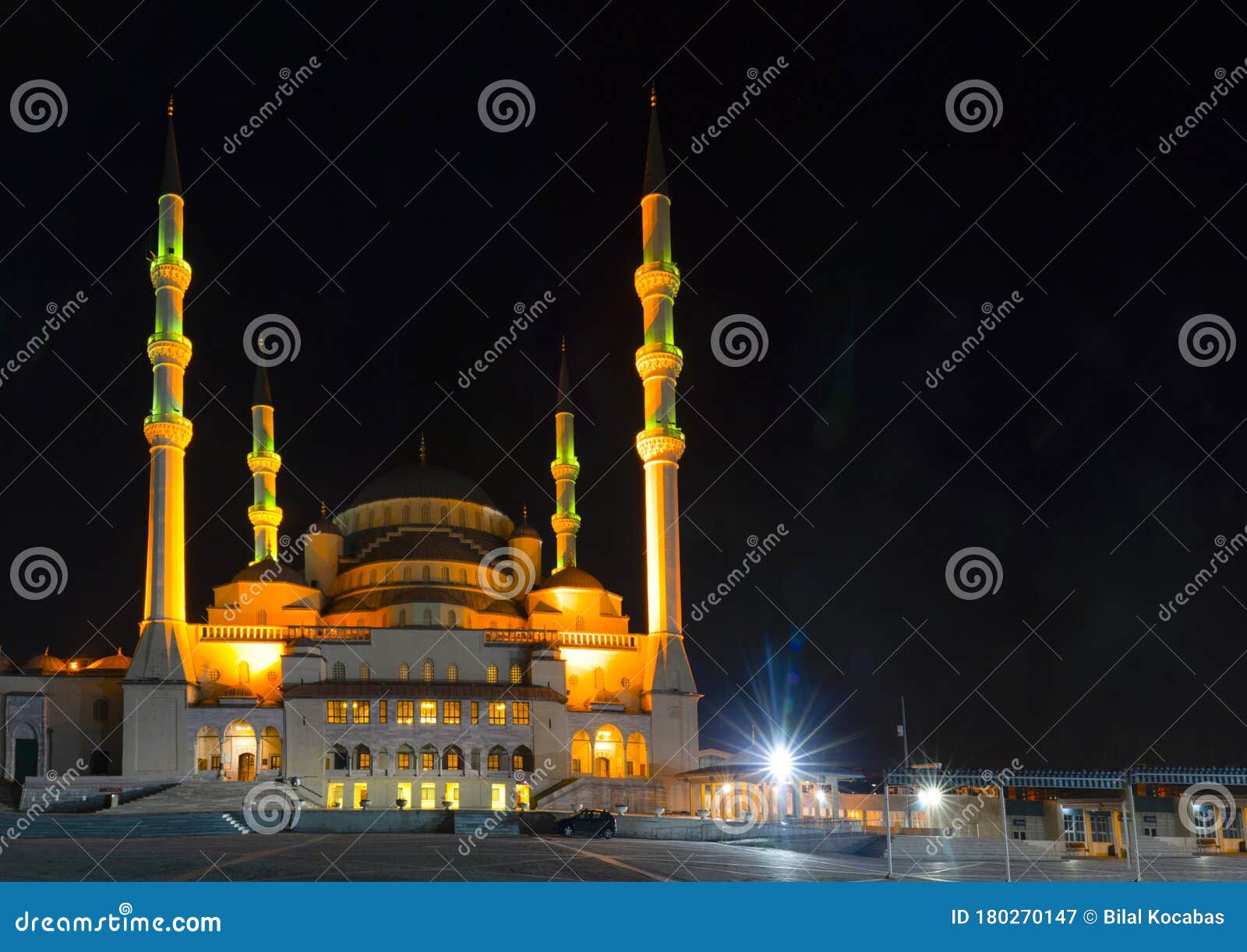 Ankara/Turkey-March 09 2019: Kocatepe Mosque in the Night Editorial ...