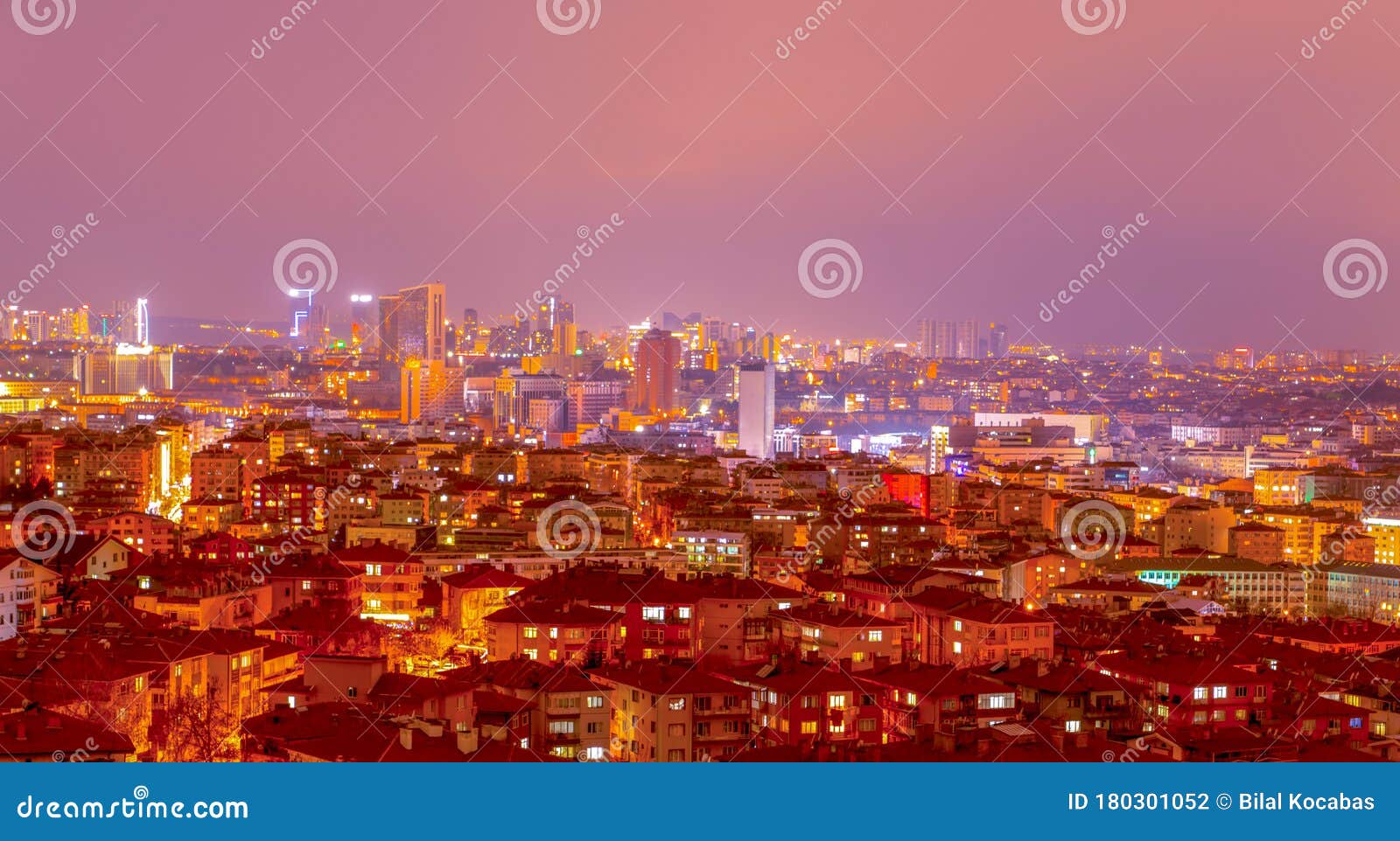 Ankara/Turkey-March 02 2019: Panoramic Ankara View with Skyscrapers ...