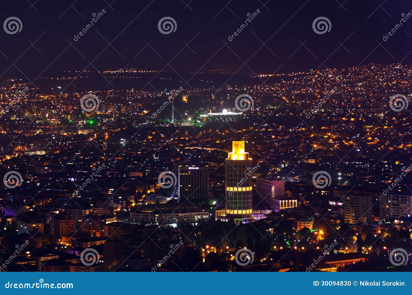 Ankara Turkey at night stock photo. Image of architecture - 30094830