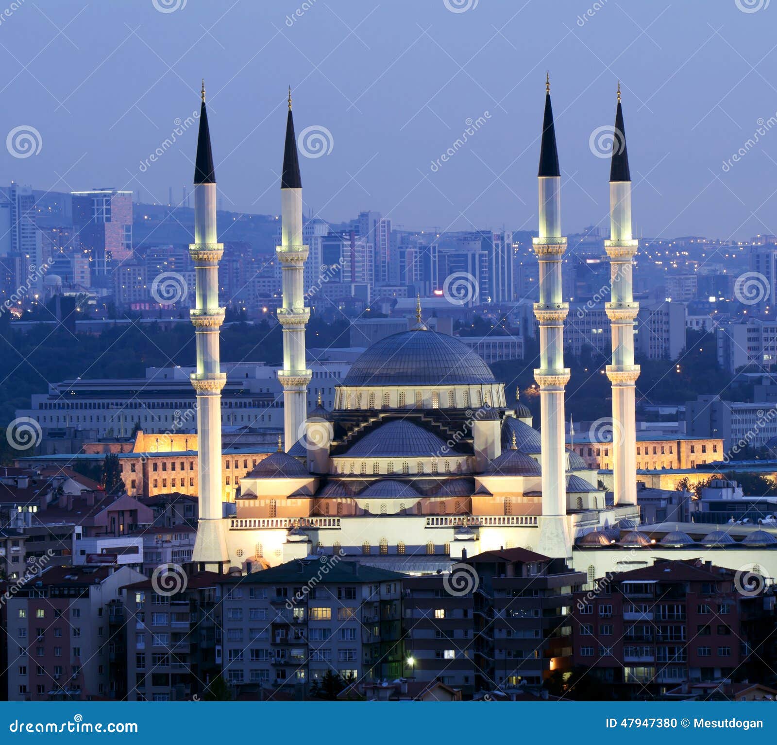 Ankara - Turkije, Kocatepe-Moskee Stock Foto - Image of gebed, patroon ...