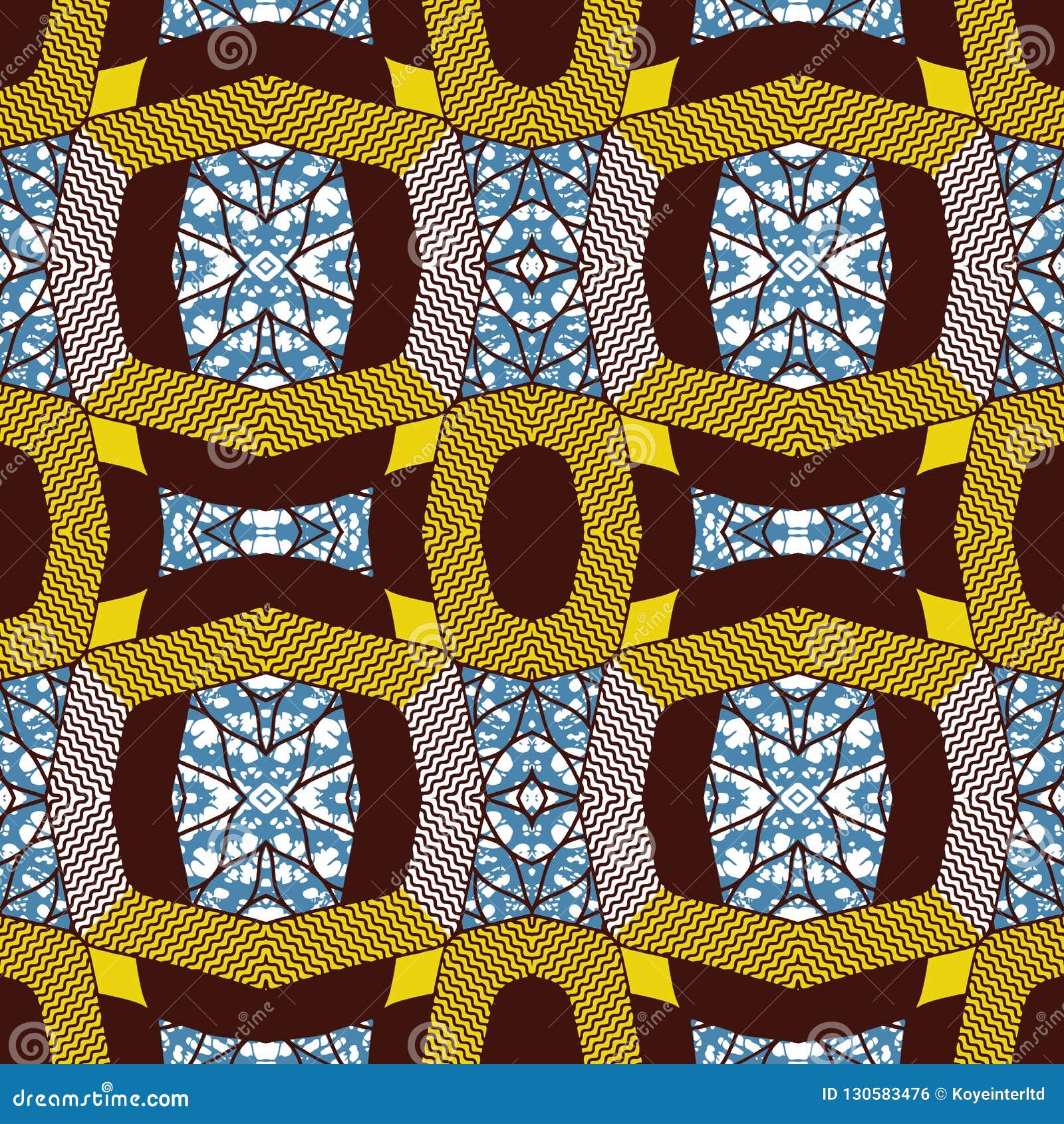 Ankara Wax Print Pattern stock illustration. Illustration of ankara ...