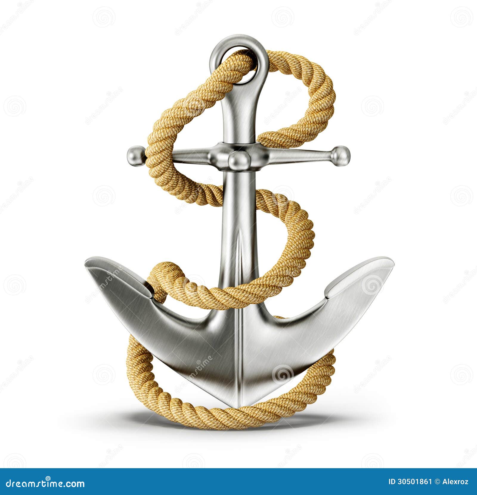 Anker stock abbildung. Illustration von wasser, seil - 30501861
