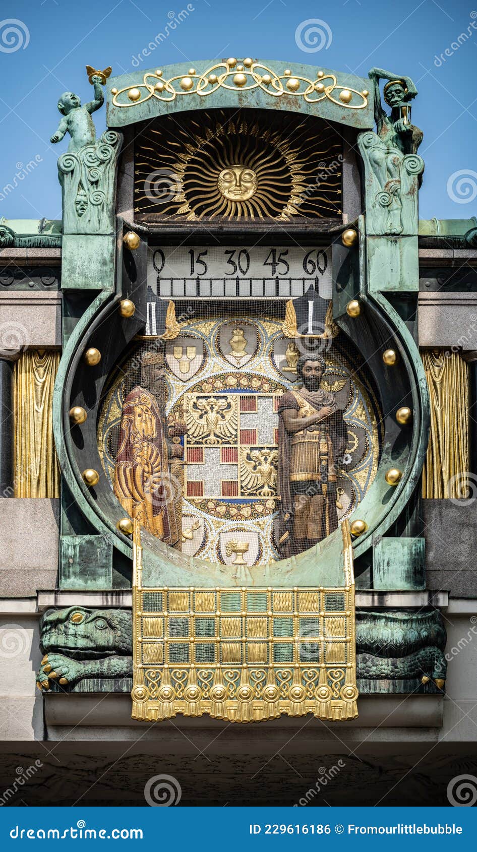 Anker Clock in the First District of Vienna Stock Photo - Image of ...