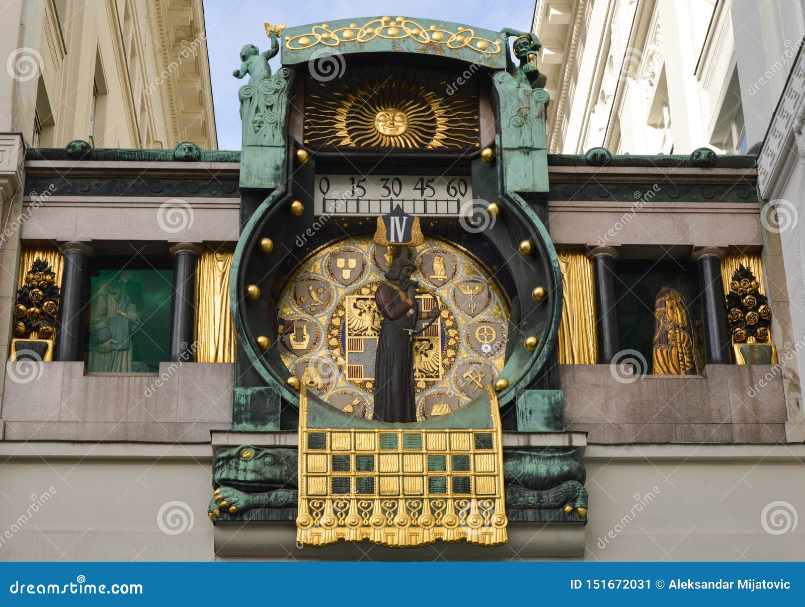 Anker Clock on Street in Vienna Austria Editorial Photo - Image of ...