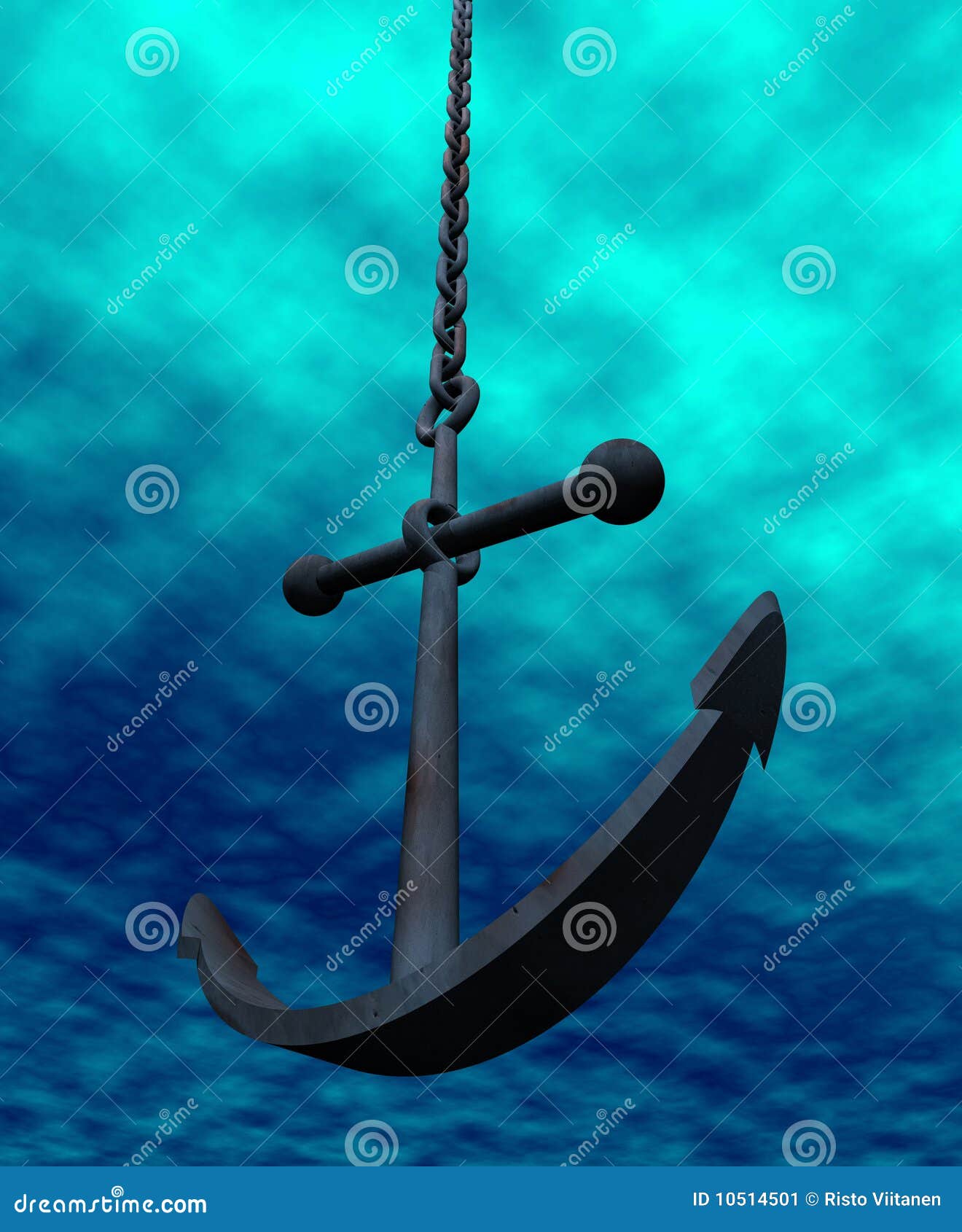 Anker en ketting stock illustratie. Illustration of vrij - 10514501