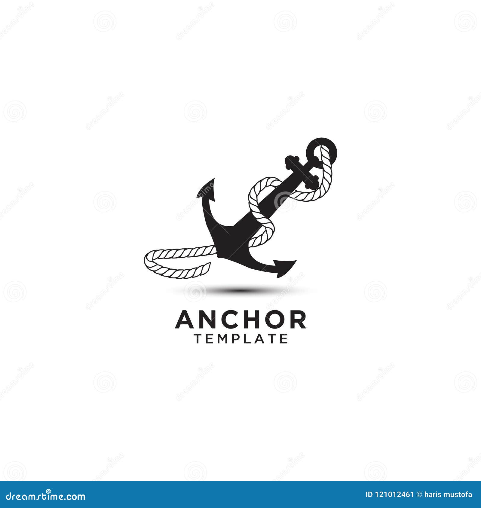 Anker Logo Design Template vektor abbildung. Illustration von zeichen ...
