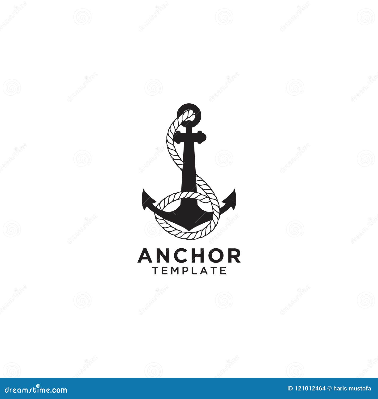 Anker Logo Design Template vektor abbildung. Illustration von ...