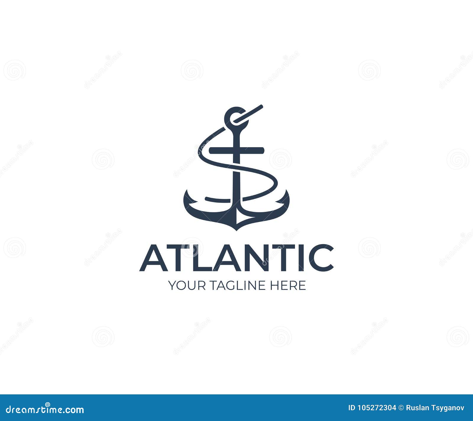Anker Logo Template Marine Vector Design Vector Illustratie ...