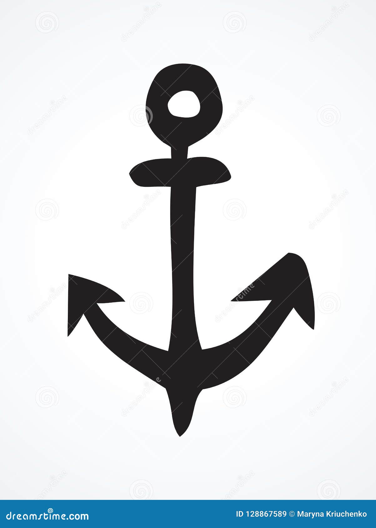 Anker Vector tekening vector illustratie. Illustration of tekening ...