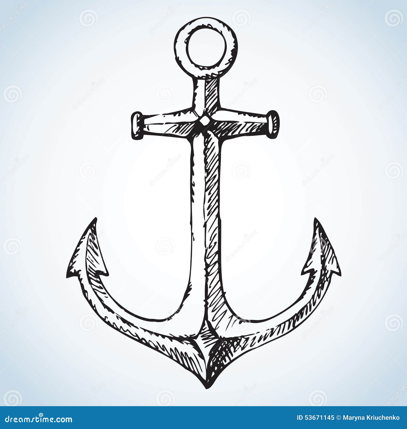 Anker Vector tekening vector illustratie. Illustration of illustratie ...