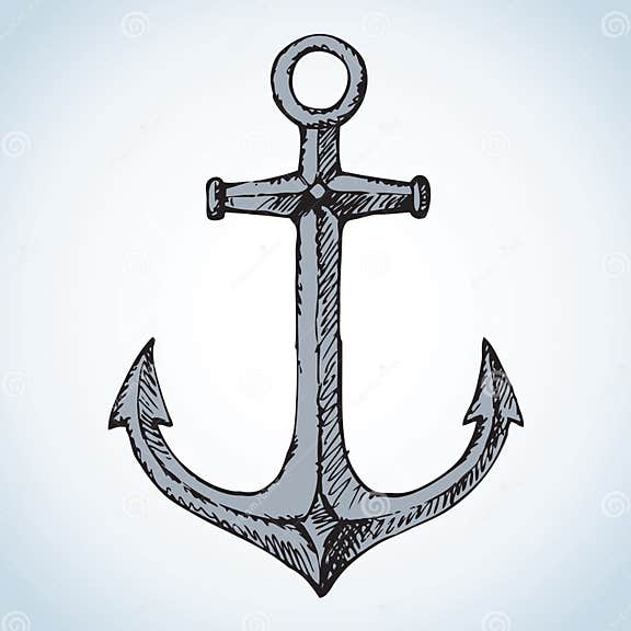 Anker Vector tekening vector illustratie. Illustration of grunge - 80121795