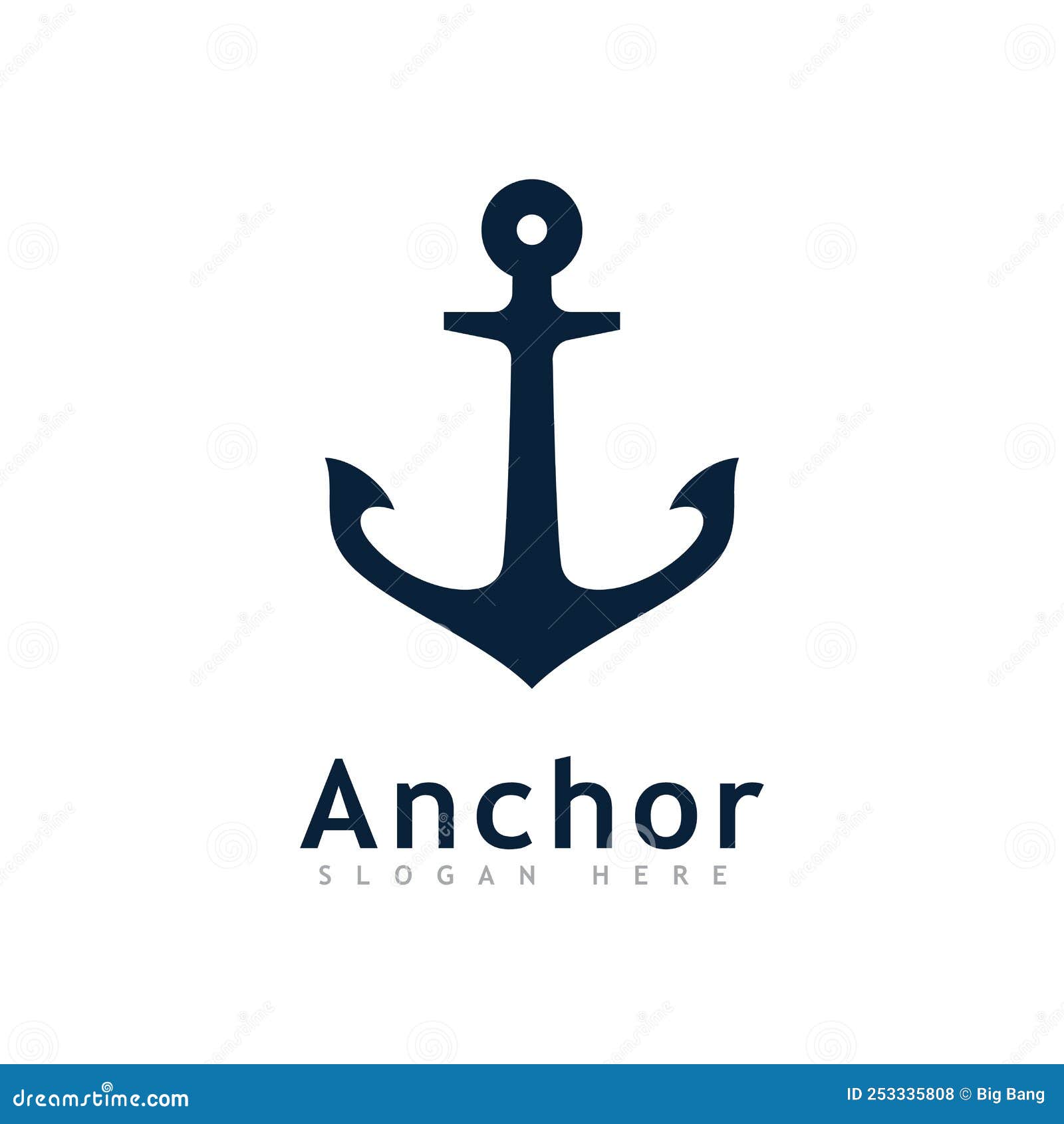Ankerlogo-Symbolvorlage vektor abbildung. Illustration von auslegung ...