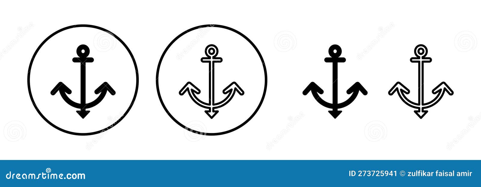 Ankerpictogram . Ankerteken. Marien Symbool Vector Illustratie ...